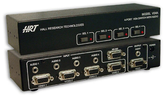 Buy Hall Research VS-4A 4-Port VGA Switch with Audio and Serial Control HRT-VS4A