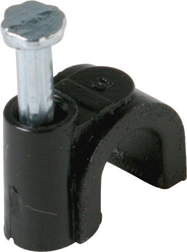 Buy Coaxial Cable Clips 6-7mm Nail-In for RG6 Cable 100pk Black 200-960BK