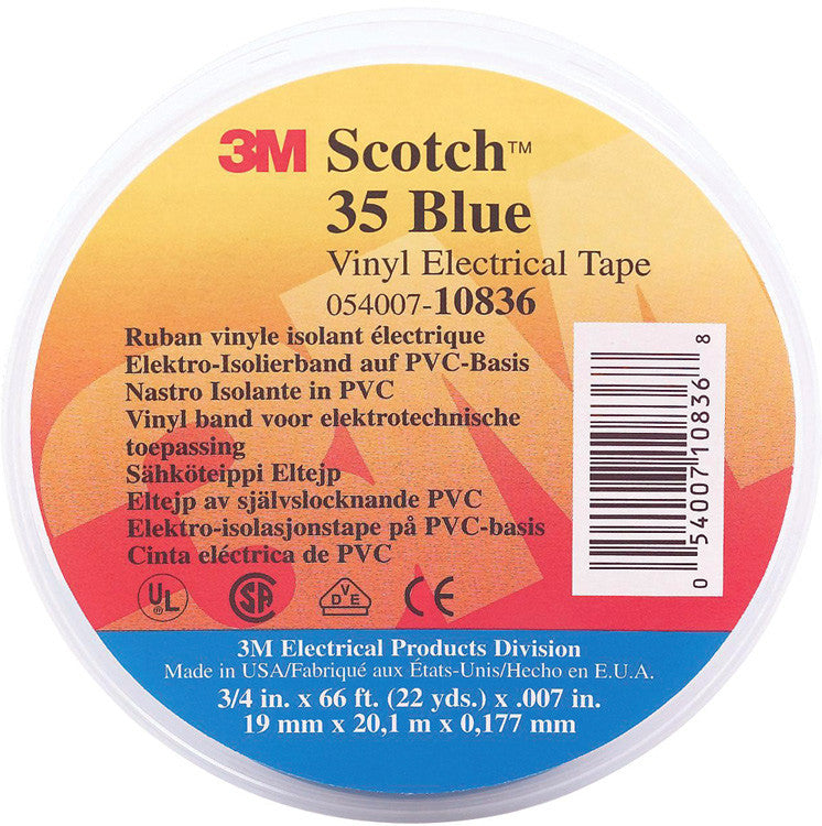 Buy 3M Scotch 35 Color Coding Electrical Tape 1/2 Inch x 20 Feet Yellow ...