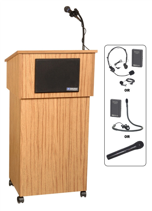Buy AmpliVox SW250 Tabletop Lectern with Sound & Wireless Microphone ...