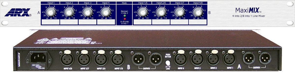 Buy ARX Maximix 2 Independent Mixdown - 4 Into 2 or 8 Into 1 Line Mixer ...