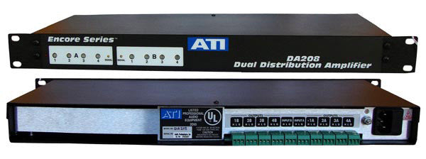 Buy ATI Audio DA208 Dual 1X4 Distribution Amplifier with Clip LEDs ...
