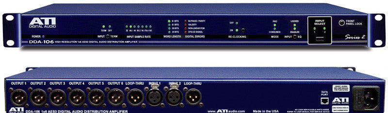 Buy ATI Audio DDA-106XLR-S2 1X6 AES/EBU Digital Audio DA New Series 2 ...