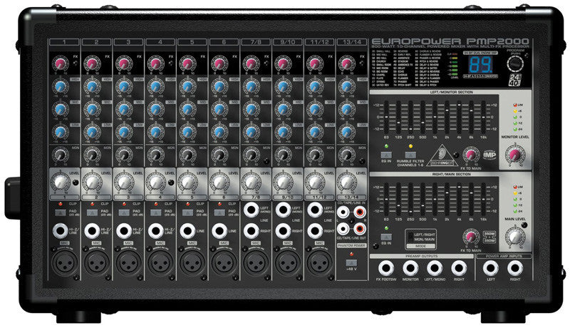 Buy Behringer EuroPower PMP2000 800-Watt 14-Ch Powered Mixer with Multi ...