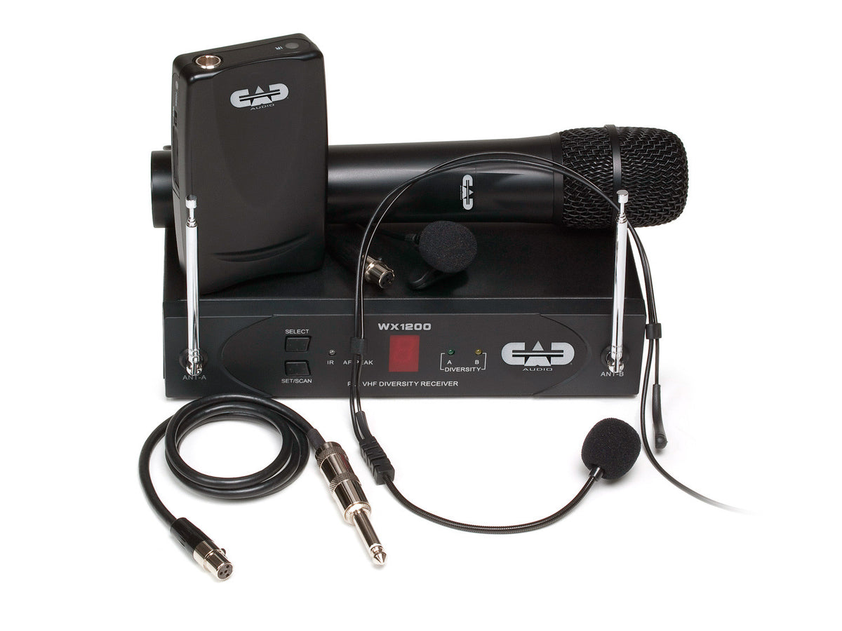Buy CAD WX1210HWVHF Wirelss Bodypack Head Worn Microphone System CAD ...