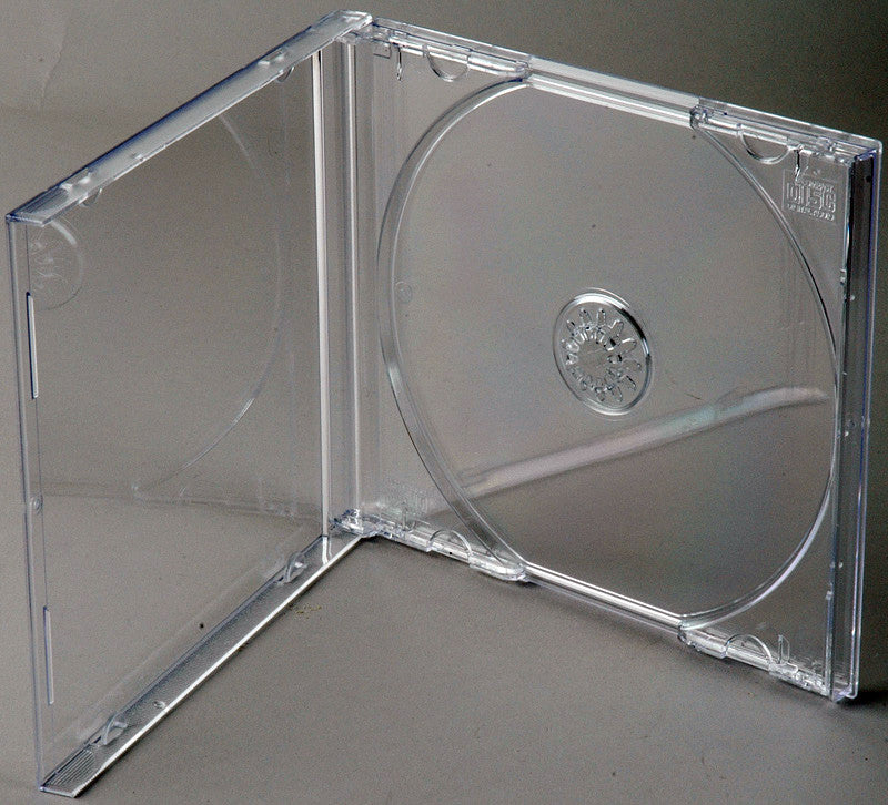 Buy Clear CD Jewel Boxes with Black Trays 100 Pack CDB-100-BLK