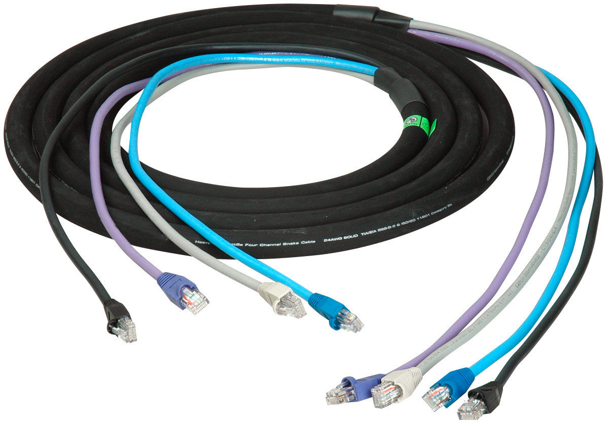 Buy CES-RJ45 4-Channel RJ45 CAT5e Tactical Ethernet Snake Cable 35FT ...
