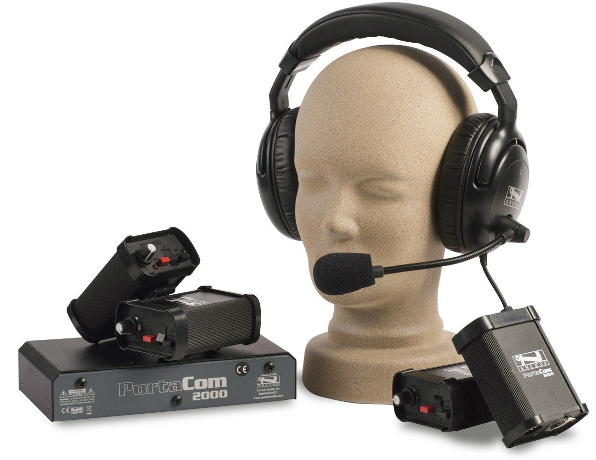 Buy Portacom 2 Channel 4 Single Muff Headset System with Cables COM-40S