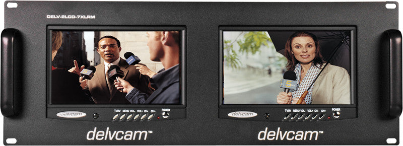 Buy Delvcam Dual 7in Fixed Rackmount Color Monitor DELV-2LCD-7XLRM