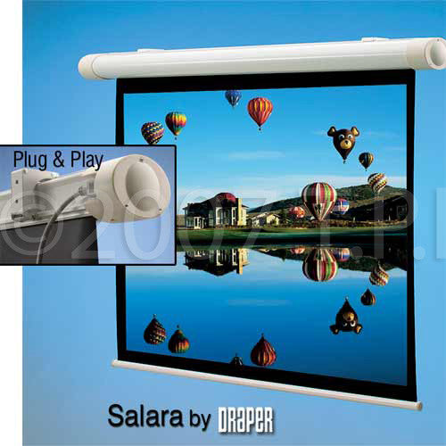 Buy Draper 132002 Salara Matte White 60x60 Motorized Wall Screen DR-132002