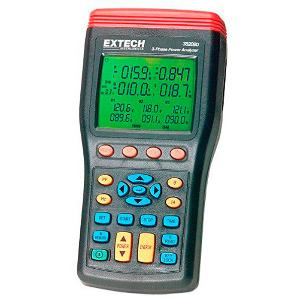 Buy Extech 382091 1000A 3-Phase Power Analyzer/Datalogger (50 Hz) EXT ...