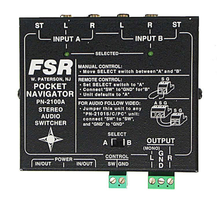 Buy FSR 2x1 Stereo Audio Switcher FSR-PN2100A