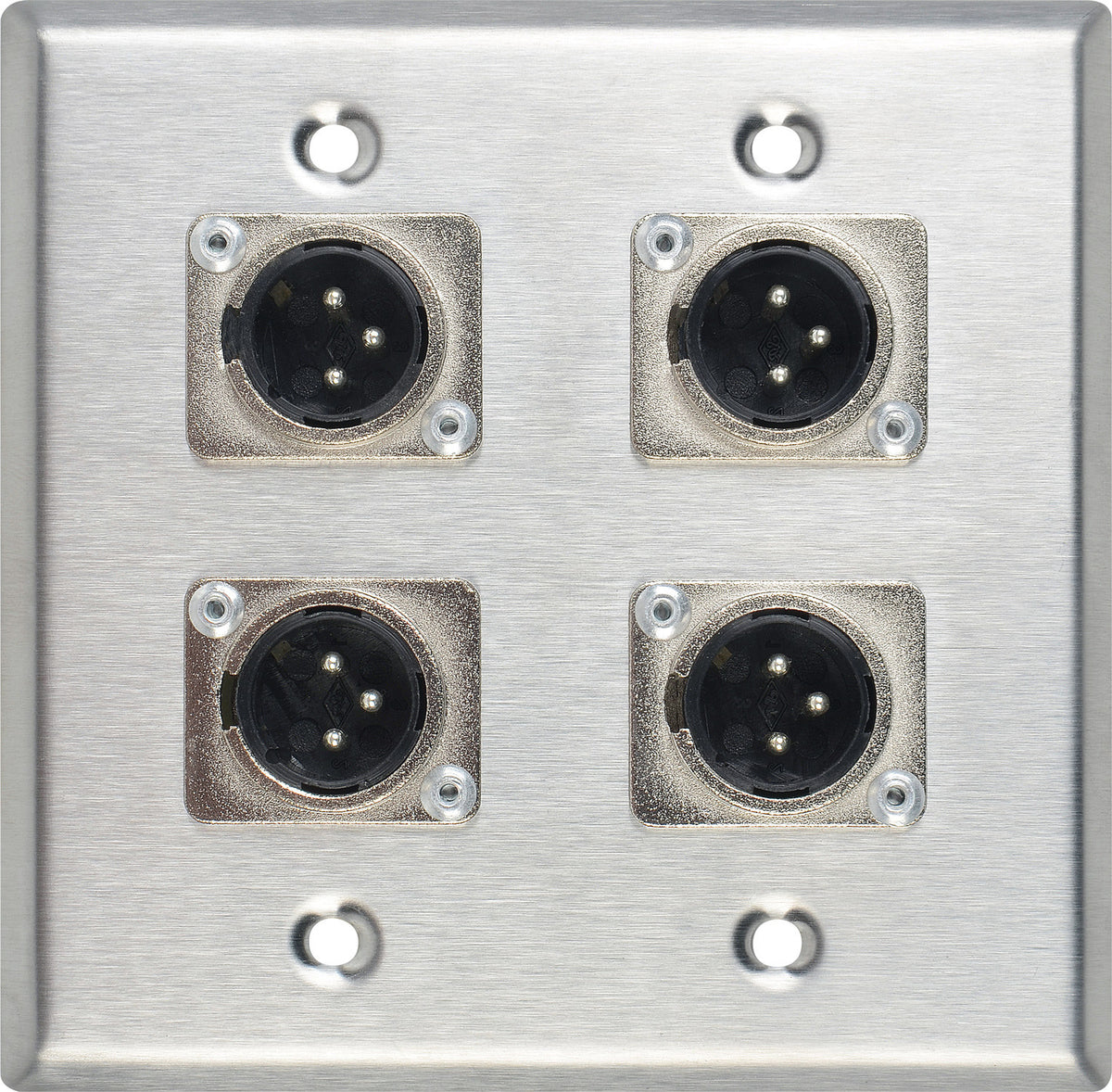 Buy Contractor Series Dual Gang Wall Plate with 4 Male XLR GP-WPL2109