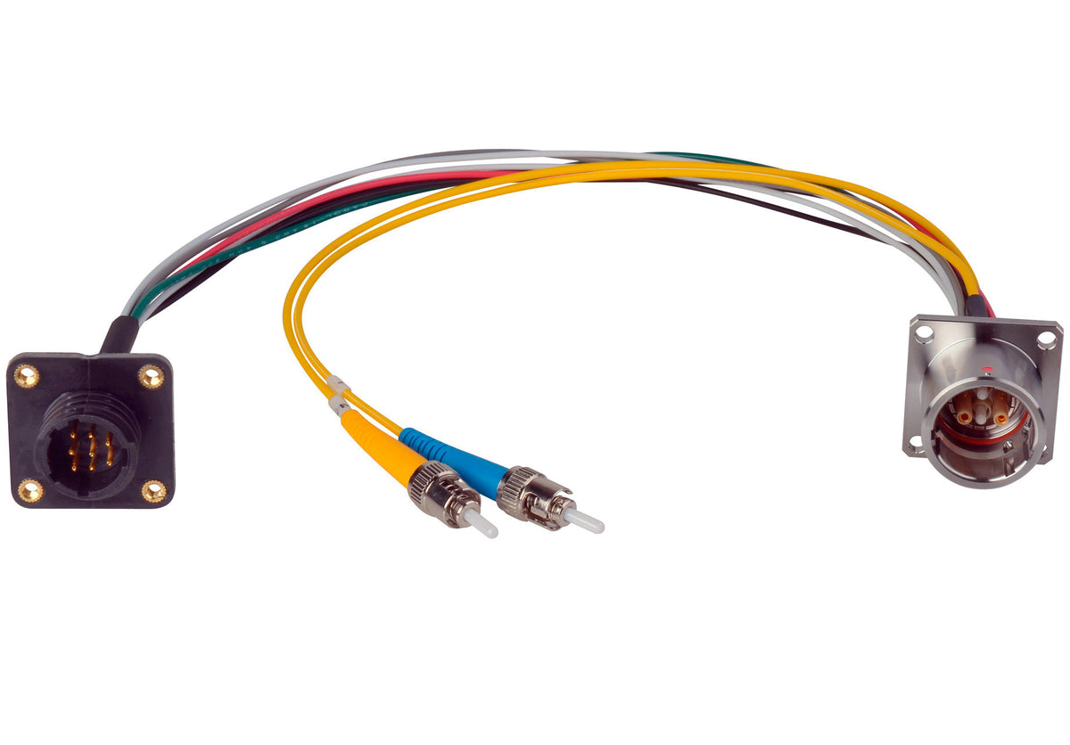 Buy Camplex LEMO EDW to Dual ST & 8-Pin RG Chassis Fiber Breakout Cable ...