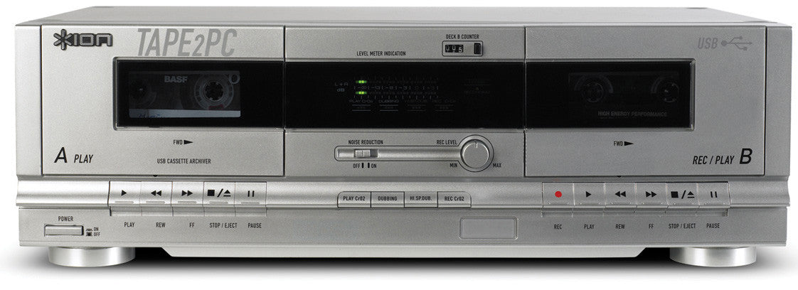 Buy ION TAPE2PC Dual Cassette Deck With USB PC/MAC Interface BLACK ONLY ...