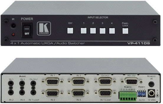 Buy Kramer VP-411DS 4x1 VGA and Stereo Audio Standby Switcher KR-VP411DS