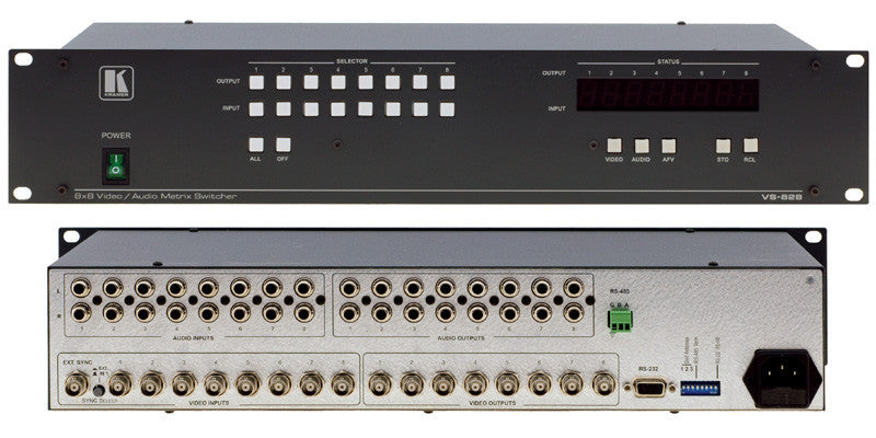 Buy Kramer VS-828 8x8 Video & Stereo Audio Matrix Switcher KR-VS828