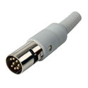 Buy Din Connector 8 Pin Plug-270 Inline Type Male - Black LXS81