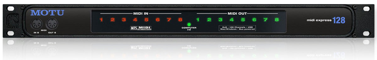 Buy MOTU MIDI Express 128 - 8-In/9-Out MIDI Interface for MAC and ...