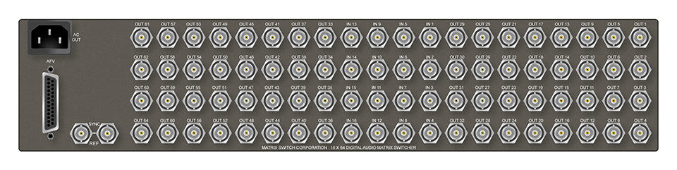 Buy Matrix Switch MSC-DE1664 16x64 AES Audio Routing Switcher MSC-DE1664