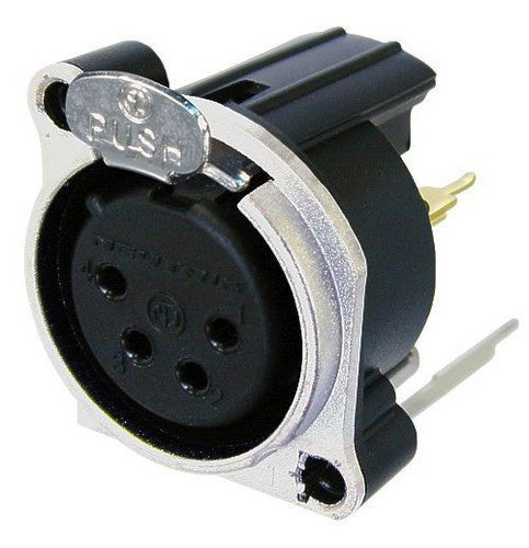 Buy Neutrik NC4FBV 4-Pin Female XLR with Separate Ground & Vertical PCB ...