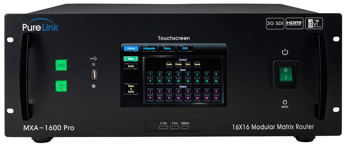 Buy PureLink MXA-1600 Pro 16x16 Cross-Platform Digital Modular Matrix ...
