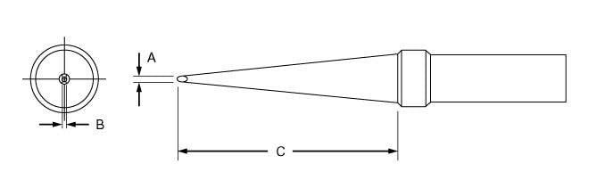 Buy Weller PTL-7 Long Screwdriver Solder Tip - 700F .078in x 1in PTL-7