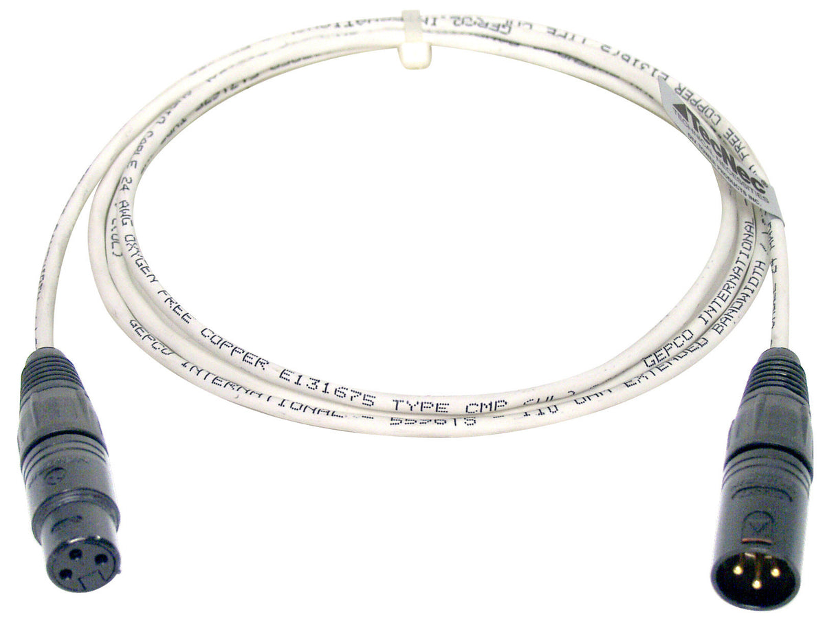 Buy TecNec Plenum XLR AES3 Digital Cable XLR Male to Female 50FT P-DXLM ...