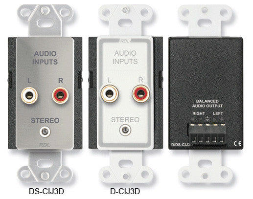 Buy RDL D-CIJ3D Consumer Input Jacks - Stereo - White/Gray RDL-D-CIJ3D