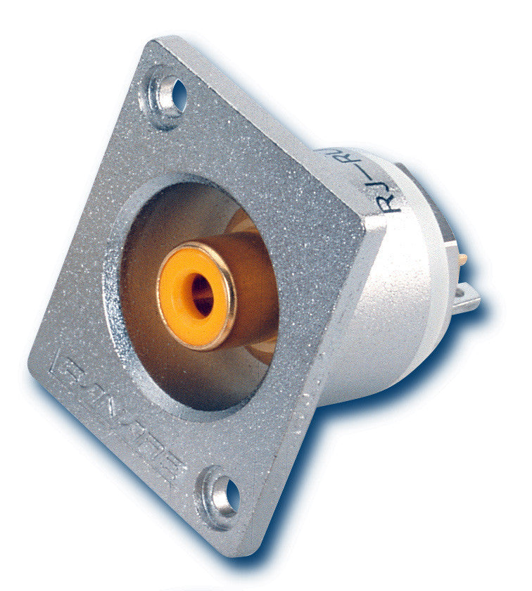 Buy Canare Recessed RCA to Solder Point Bulkhead with Red Insert RJ-RU-RD