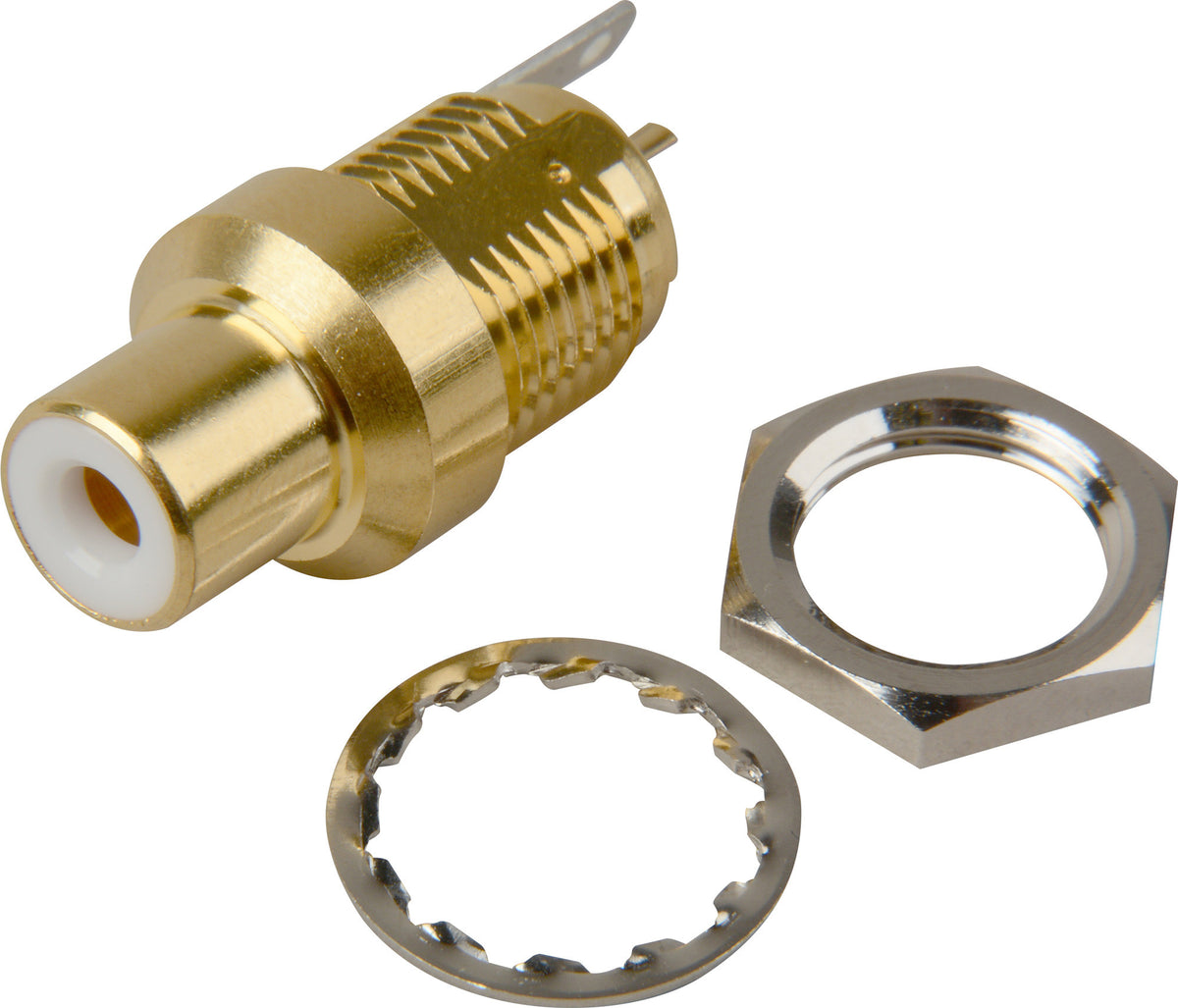 Buy Canare RJ-R 75 Ohm RCA-Solder Bulkhead Standoff Receptacle - Yellow ...