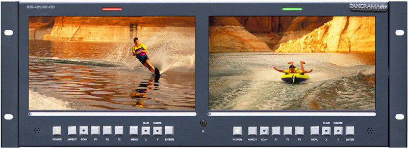 Buy Wohler RM-4290W-2HD Dual 9-inch 4U HD/SD-SDI Color Video Monitors ...