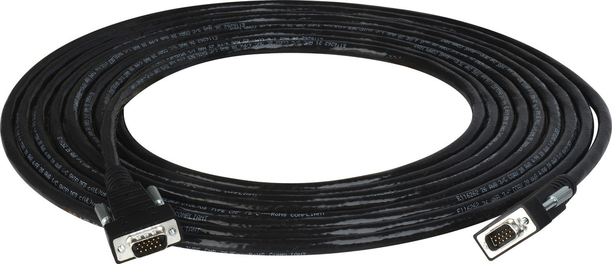 Buy TecNec Plenum Rated HD-15 Male to HD-15 Male SVGA Cable Black 75FT ...