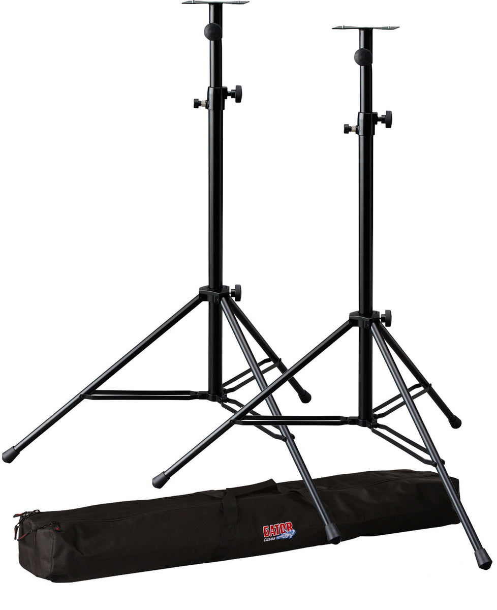 Buy Dual Speaker Stand Kit with Heavy Duty Gator Carry Bag Kit TN ...