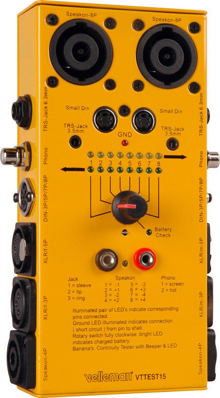 Buy Velleman VTTEST15 SuperTest 10-Way Cable Tester VEL-VTTEST15