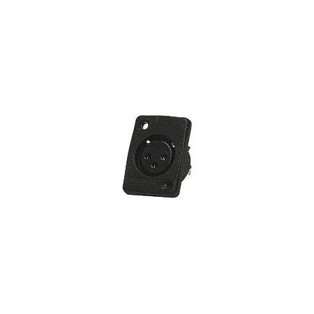 Buy Whirlwind 3-Pin Female XLR Panel Mount Black WC3F-BLACK