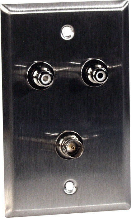Buy Single-Gang Brown Lexan Wall Plate with 2 RCA Barrels and 1 BNC ...