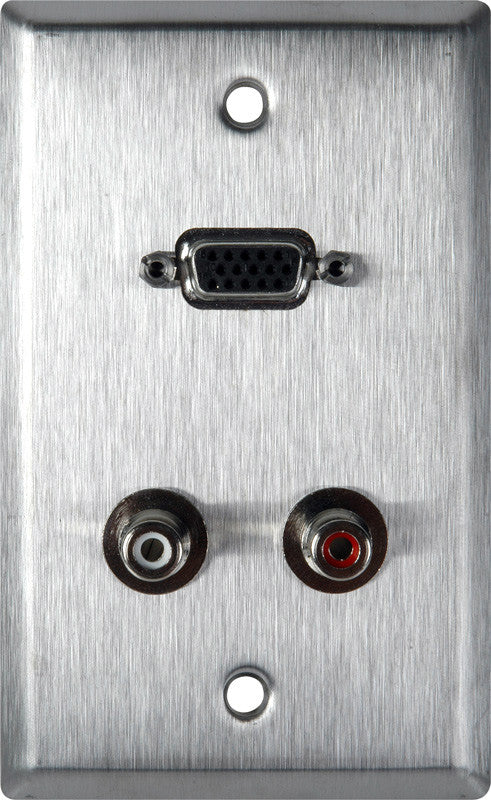 Buy Single-Gang Brass Wall Plate with 15-Pin HD Female Barrel and Dual ...