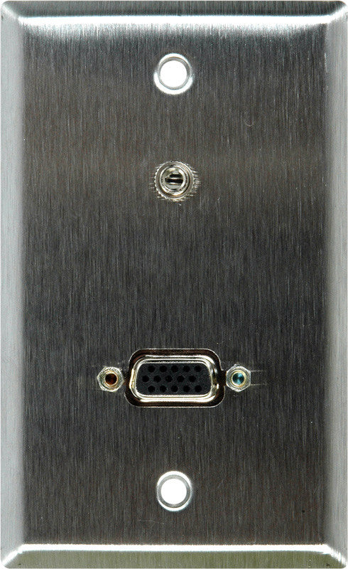 Buy 1 Gang Wall Plate W/ 2 VGA to 5 BNC Breakout WPL-1191