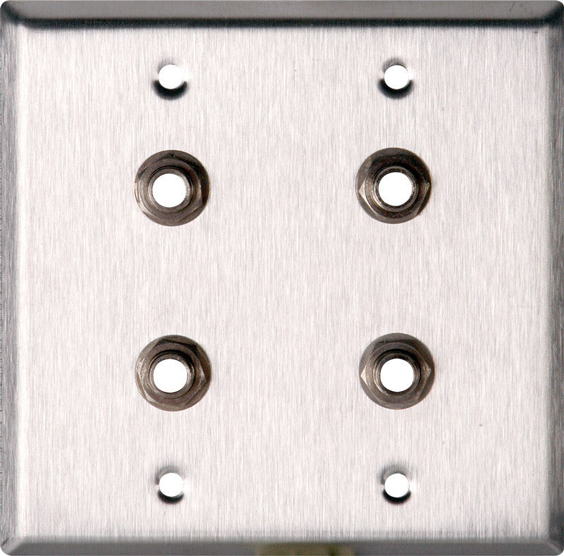 Buy Double-Gang Gray Lexan Wall Plate with 4 Switchcraft SW12B Stereo 1 ...