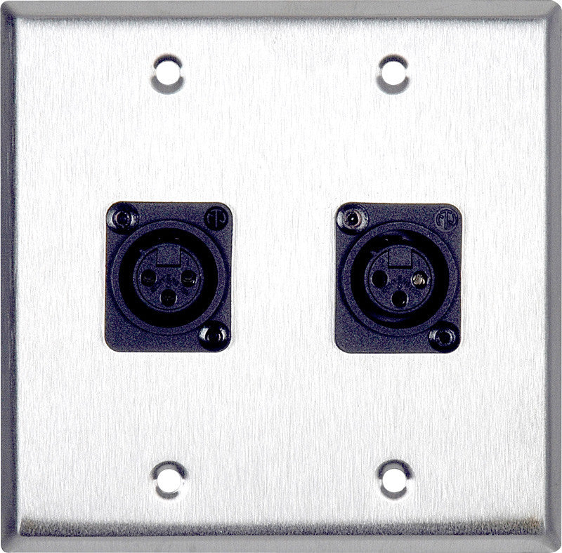 Buy Double-Gang Brown Lexan Wall Plate with 2 Plastic Latchless 3-Pin ...